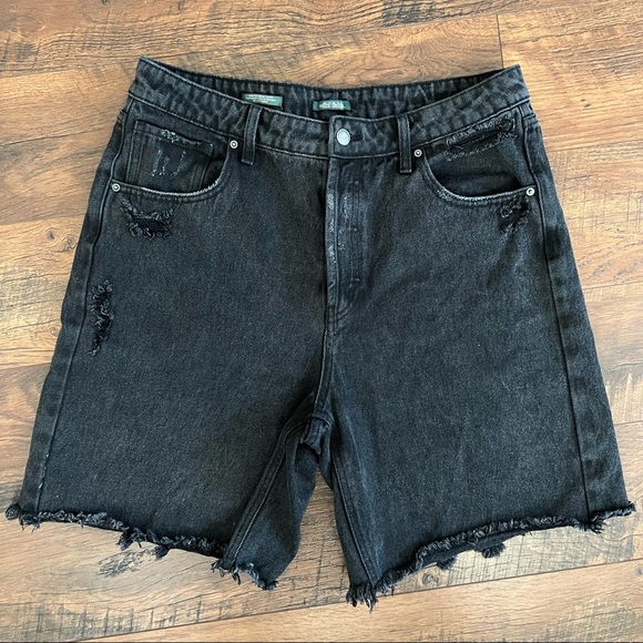 wild fable | Shorts | Wild Fable High Rise Black Distressed Bermuda ...